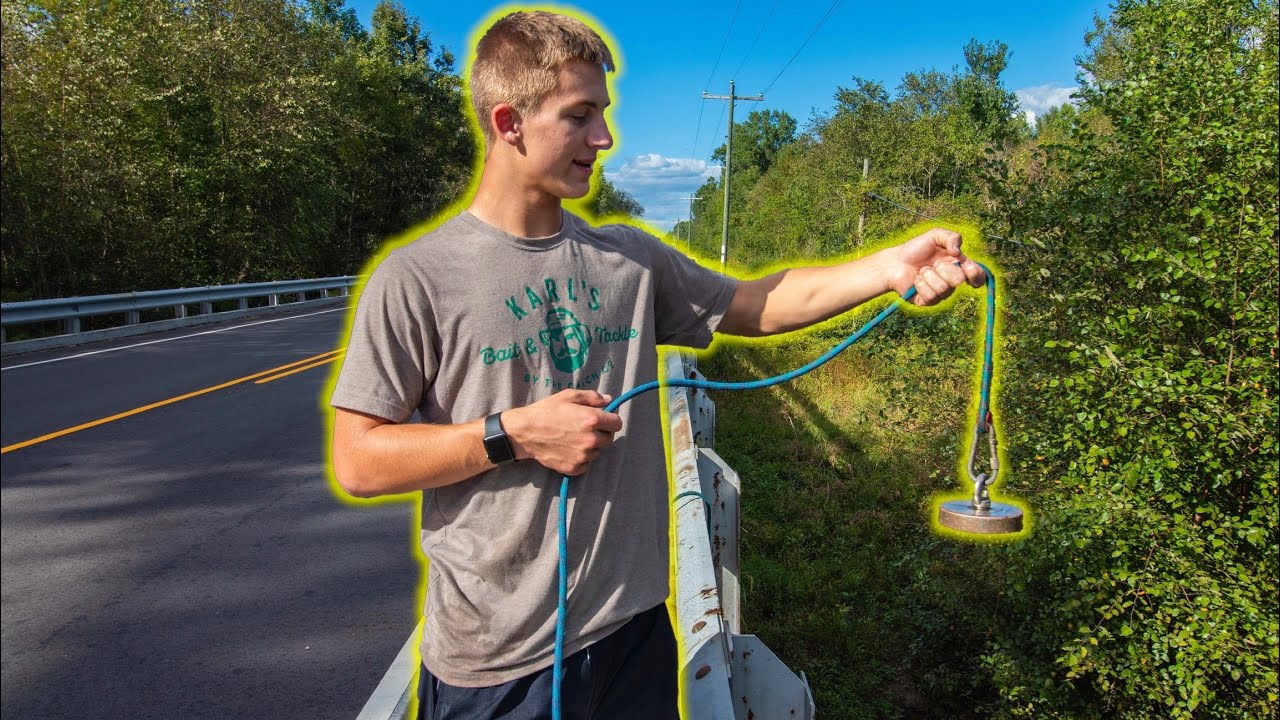Magnet Fishing Reveals Antique Object Beneath a Rural Bridge