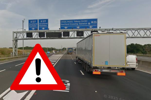 Overturned car in serious crash on M25 causes hour long delays in south ...