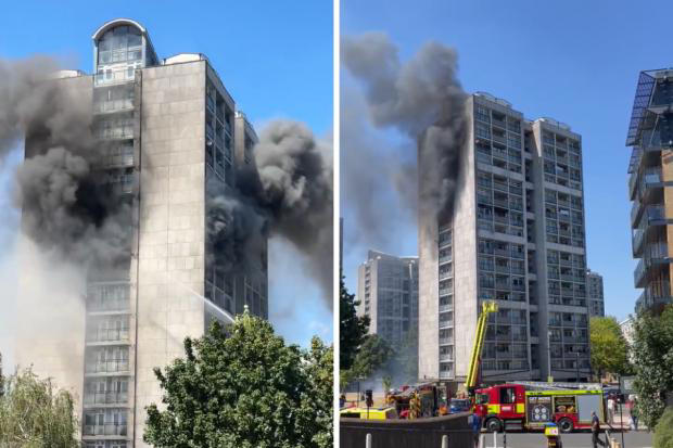 Tower blaze that sent smoke billowing into sky over London was ‘accidental’