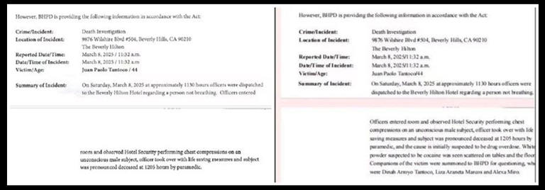 Blotter altered to link Liza Marcos to Tantoco death