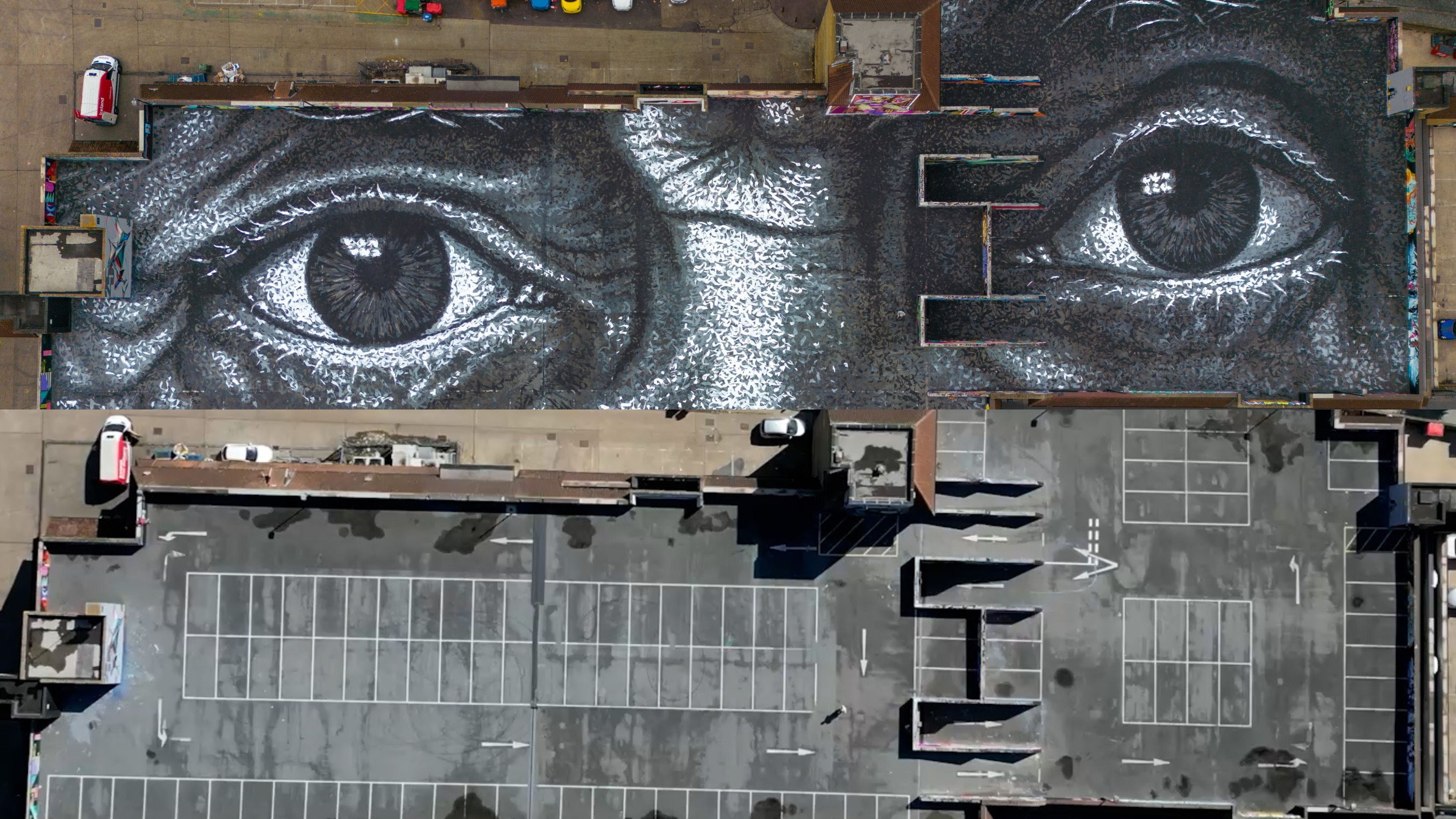 Gigantic mural appears on roof of south London building