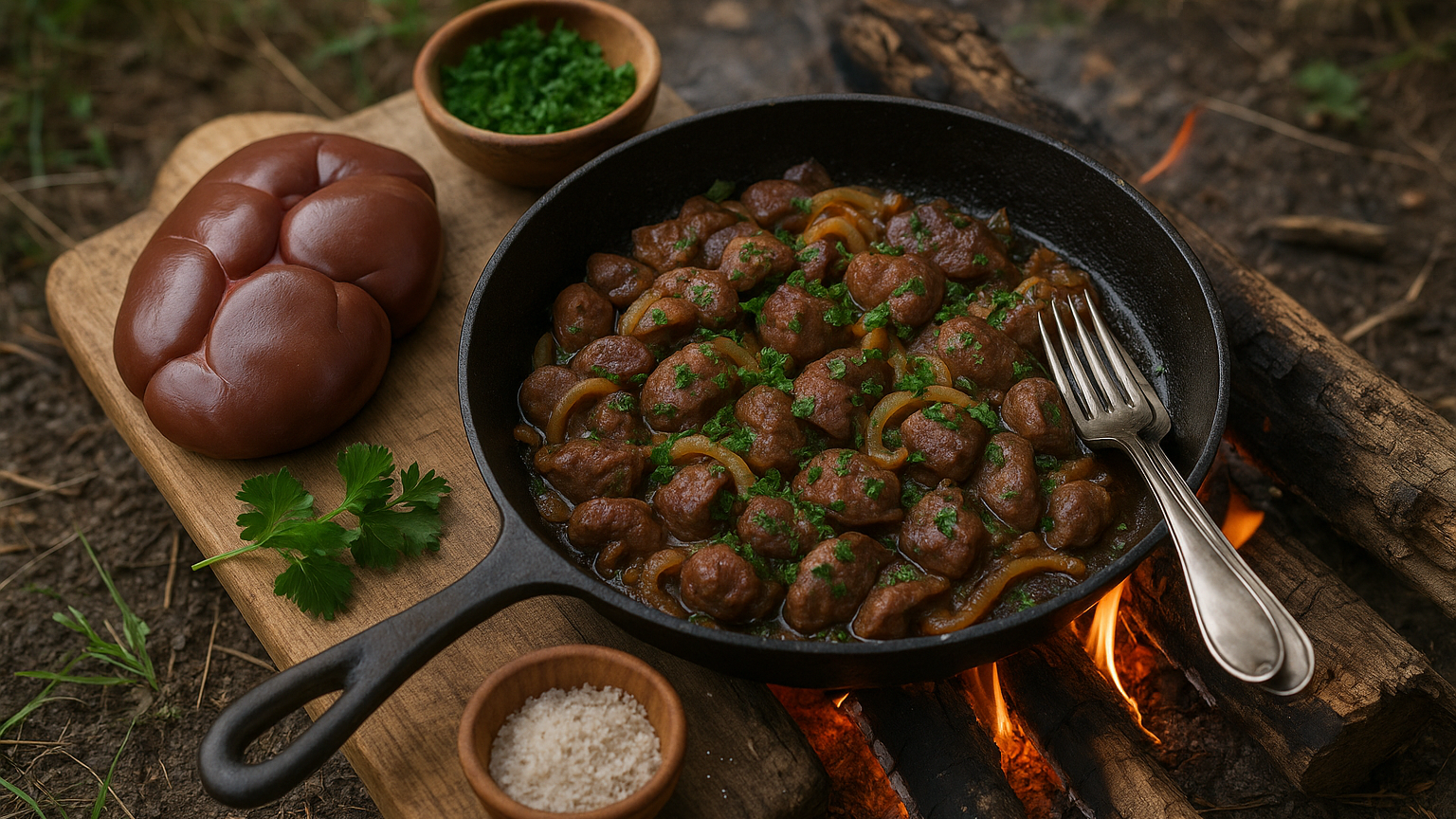 Bold Beef Kidney Recipe Cooked in the Mountains