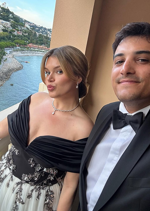 Grace Kelly's granddaughter Camille recreates famous film look