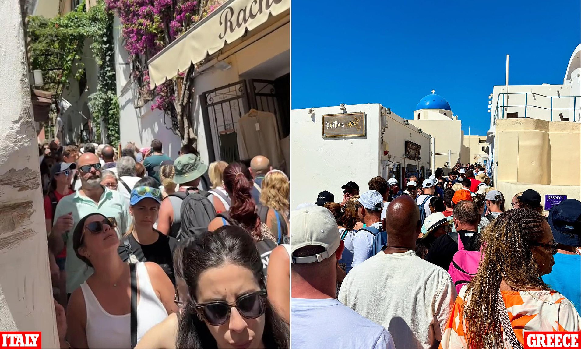 Europe's holiday hell: Videos show streets groaning with crowds and ...