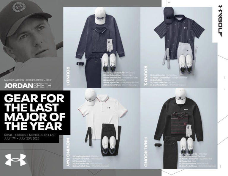 British Open 2025 apparel scripting for Jason Day, Collin Morikawa ...