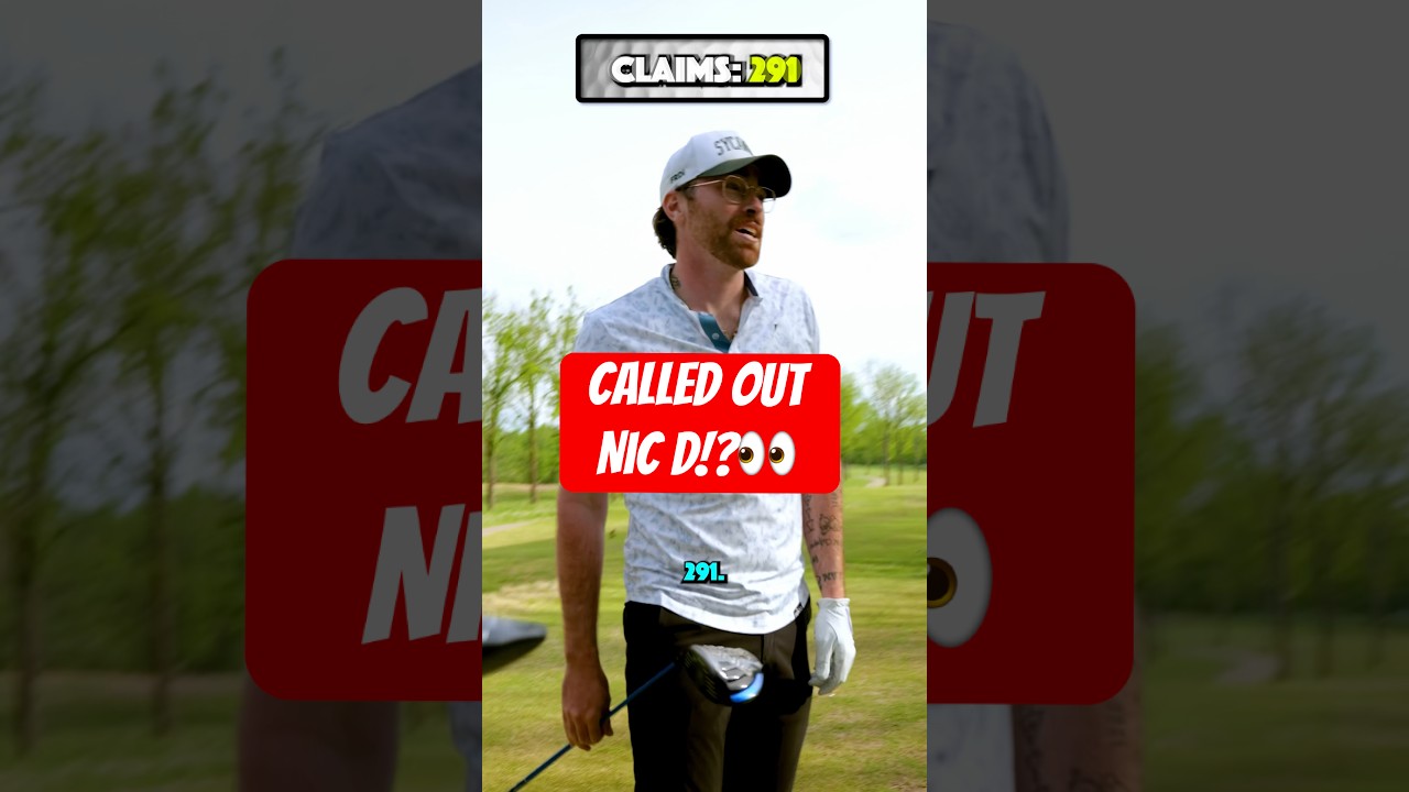 HOW FAR does he hit his driver in the MIDDLE of his round? @iamnicd # ...