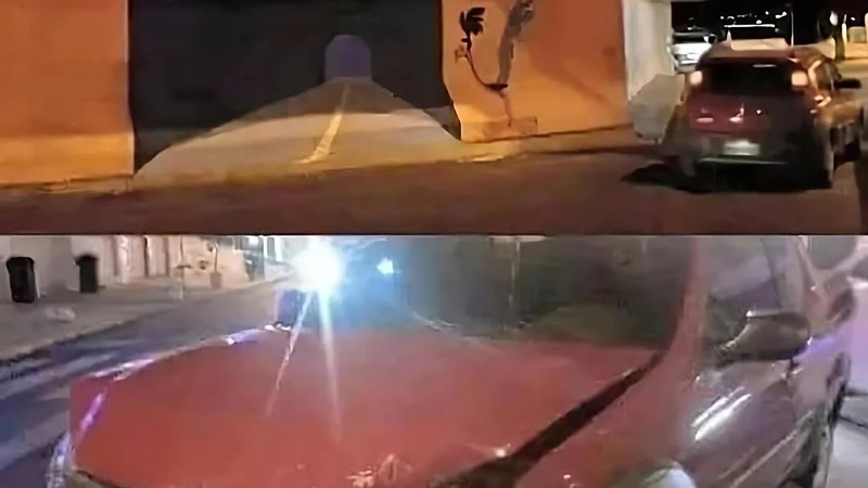 Road Runner prank goes viral: driver mistakes graffiti for real road