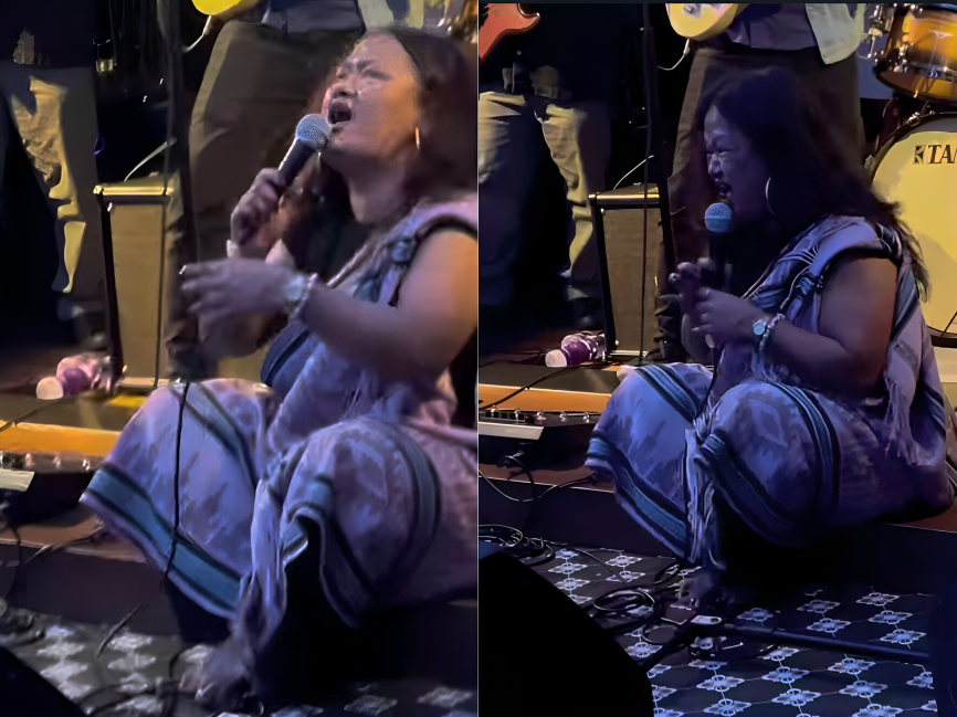 Woman in ethnic attire stuns with Bob Dylan’s ‘Everything is broken’ at ...
