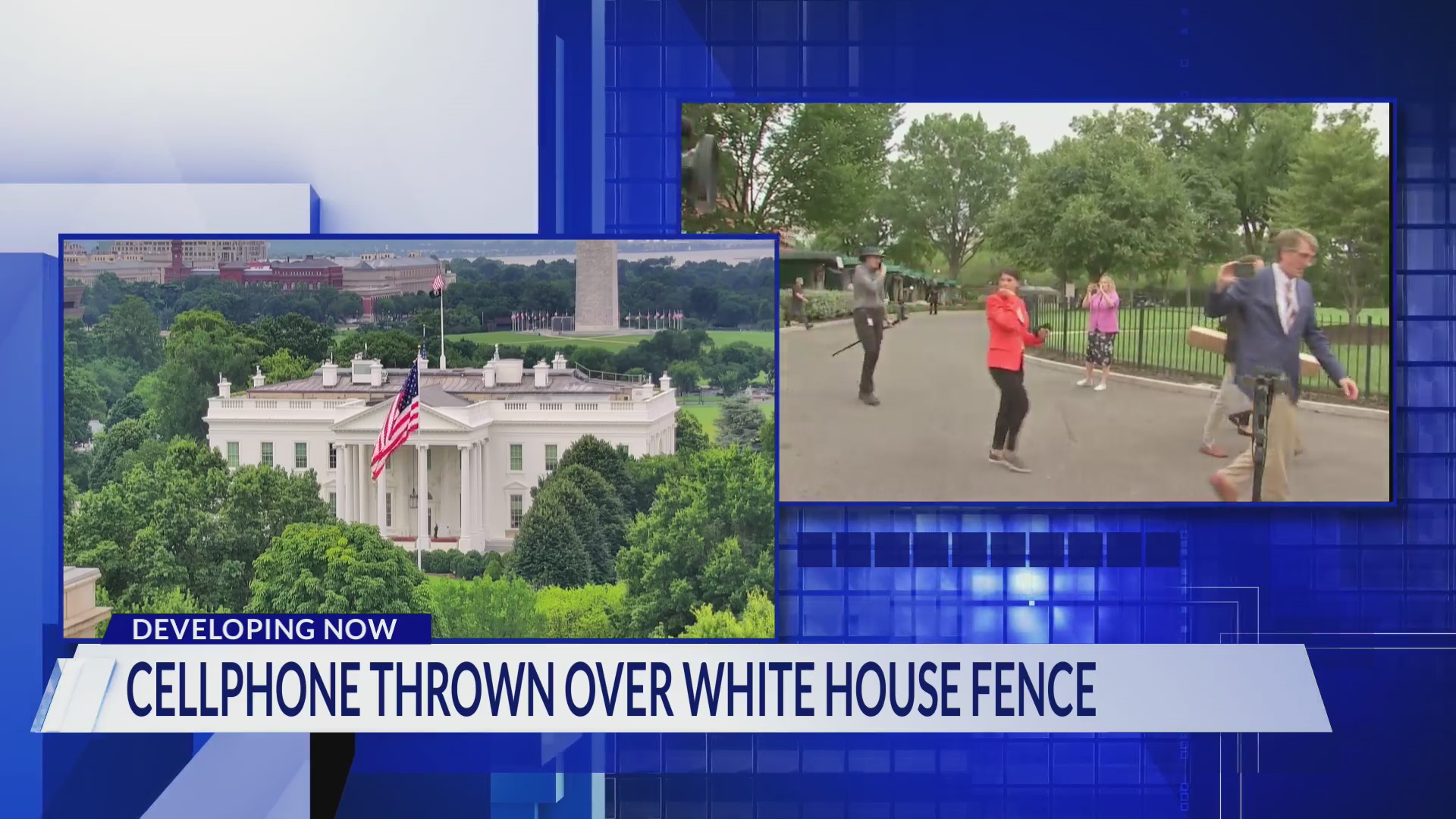 Cellphone thrown over White House fence