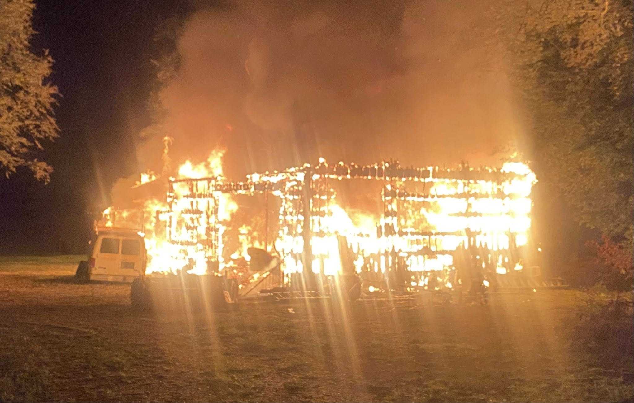 No injuries reported after Kentucky firefighters battle flames at fully ...