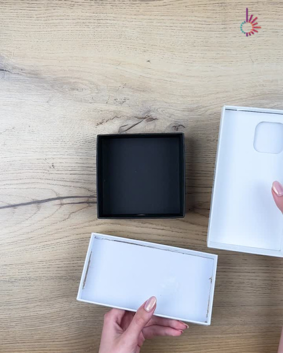 Stylish shelves made with old phone boxes 📱🖤