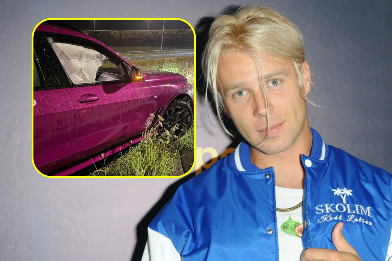 Skolim miał wypadek. Rozbił auto za pół miliona złotych