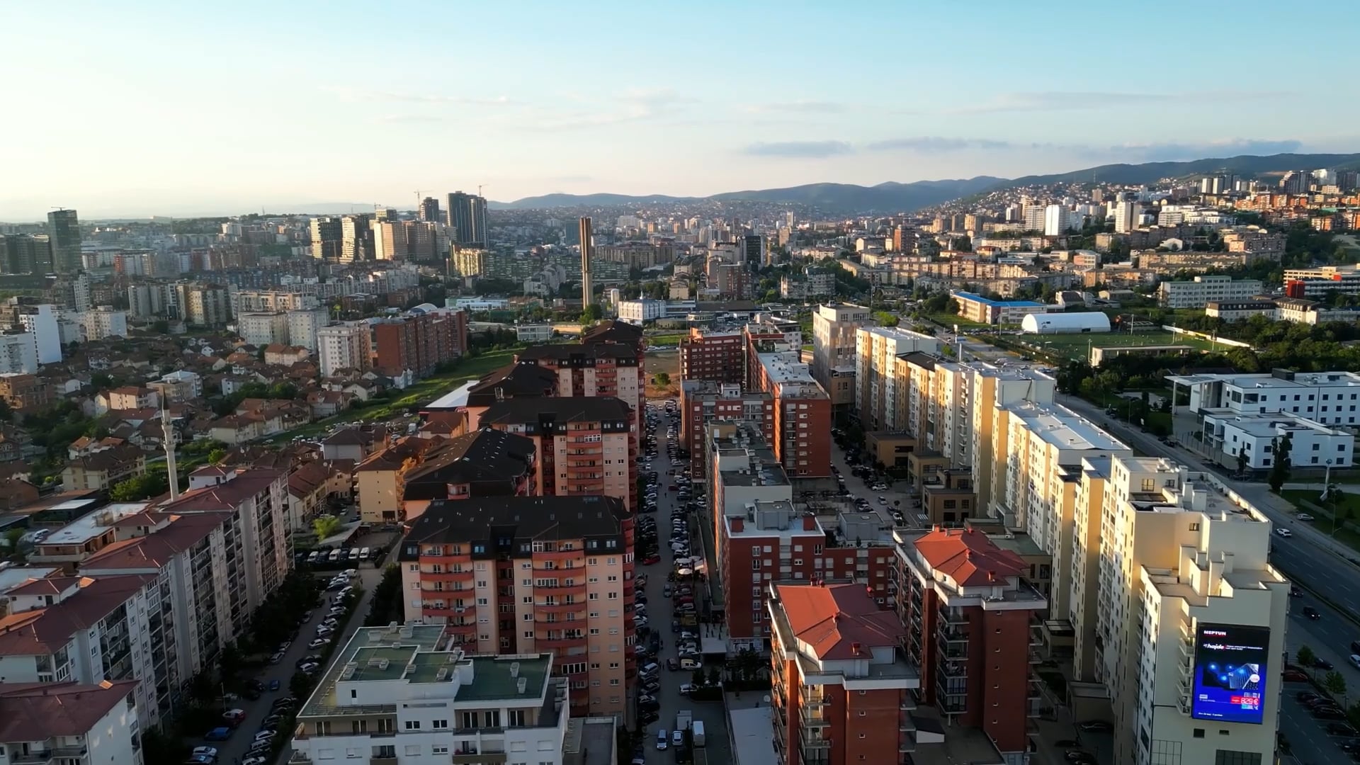 Drone Flight Over Pristina: Kosovo’s Vibrant Capital