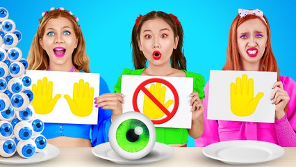 NO HANDS VS ONE HAND VS TWO HANDS! Funny FOOD Situations! 100 Layers of ...