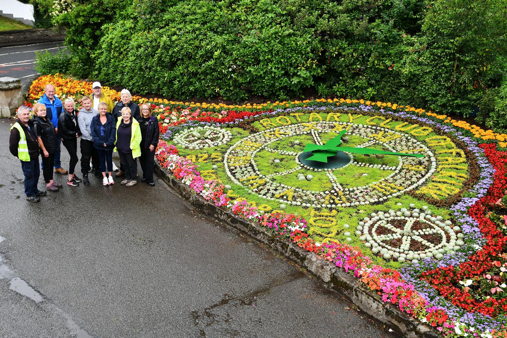 Dollar Park's floral clock is both in full bloom and good working order