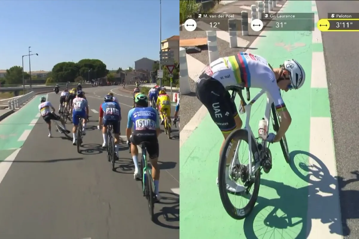 🎥 Pogacar goes down in final Tour de France stage, but loses no time ...