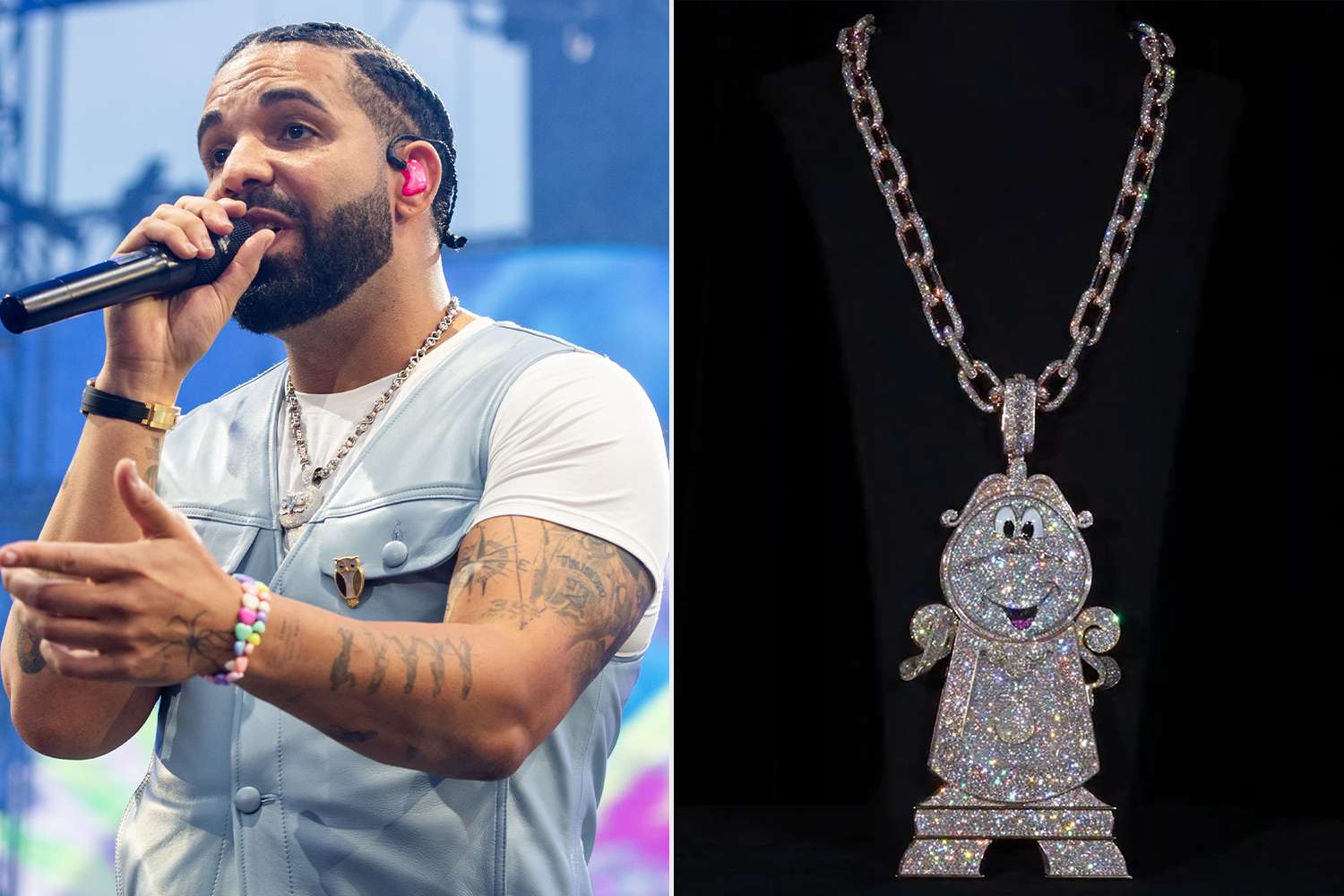 Drake's Dazzling 155-Carat Diamond Chain Pays Homage to “Beauty and the ...