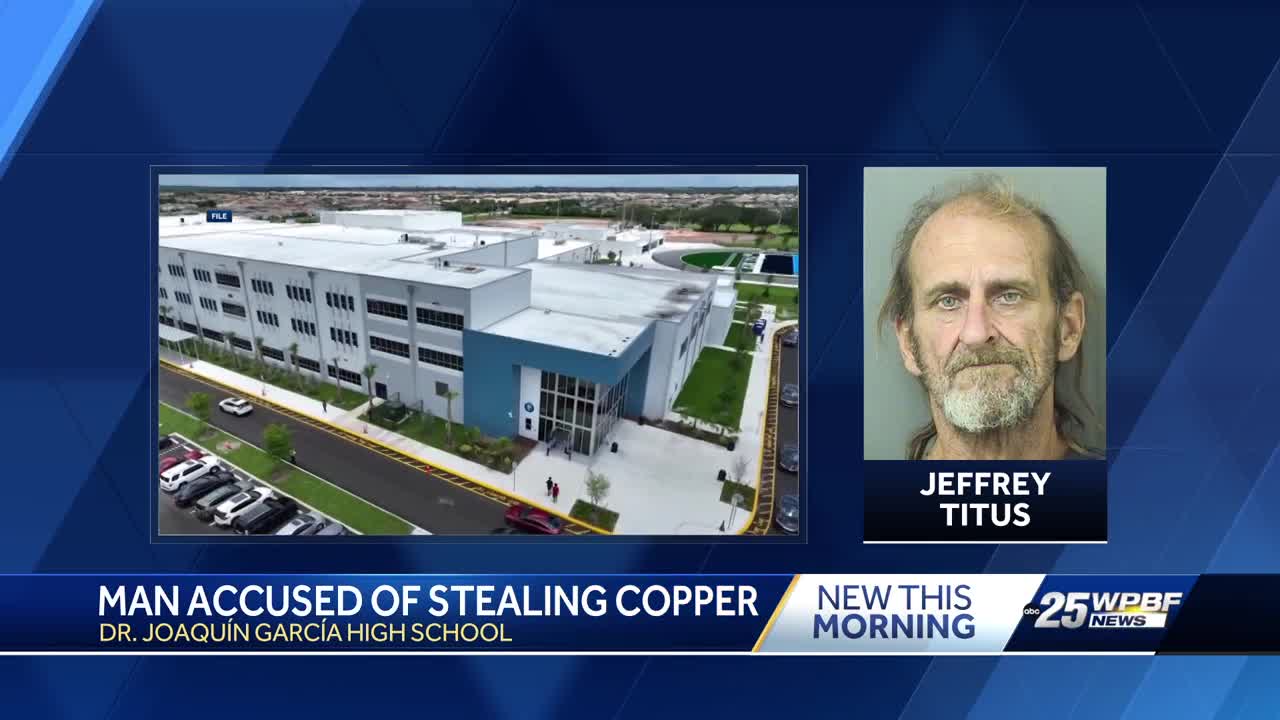 Man arrested for copper theft at local high school