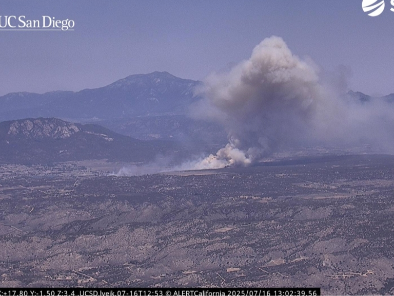 Brush Fire Erupts On State Highway Between Temecula, Palm Desert, Near ...