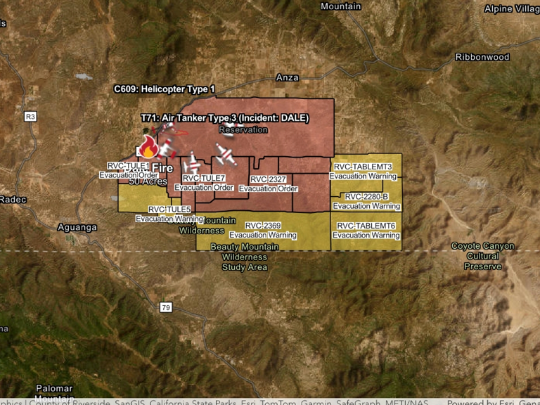 Aguanga Fire: See Dale Fire Evacuations, Evacuation Warnings, Fire ...