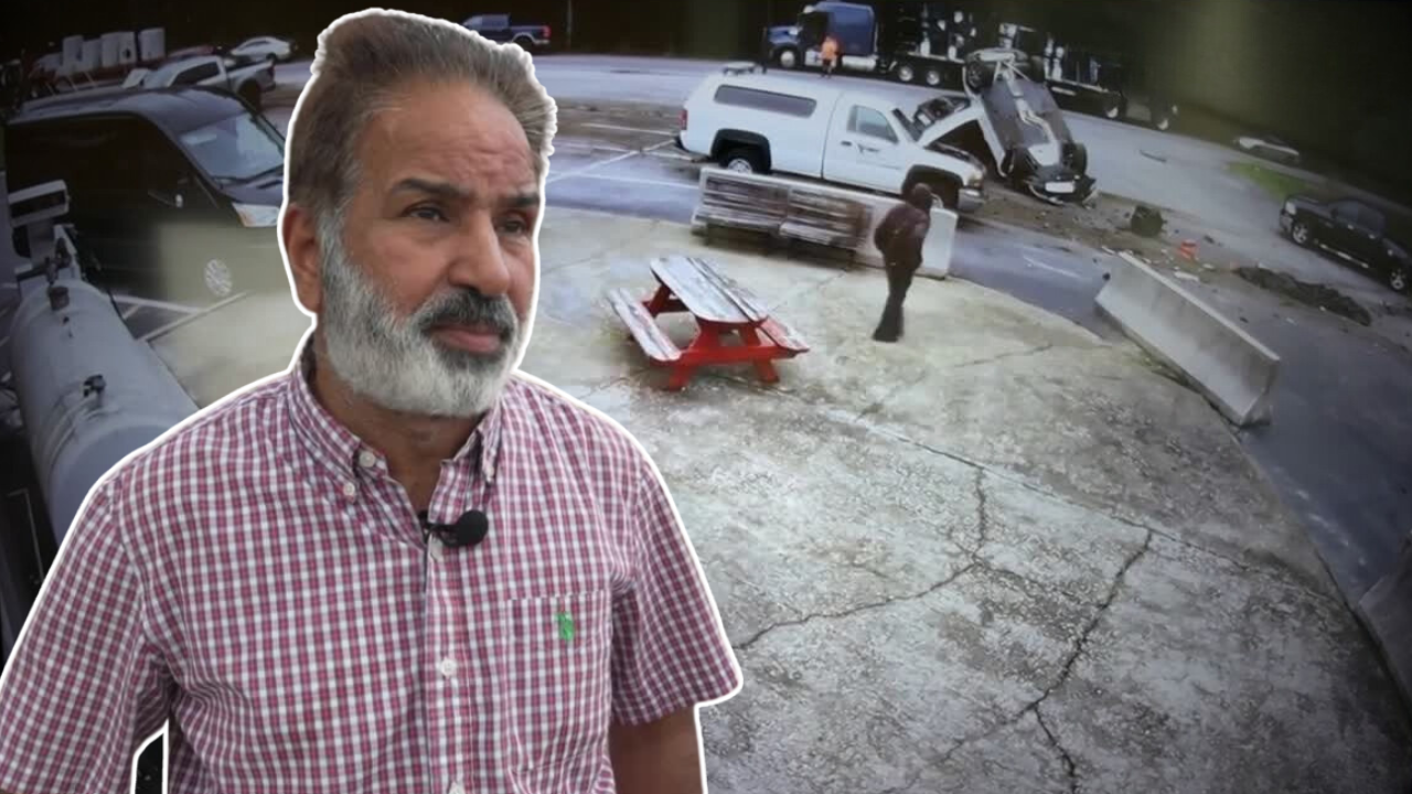 Surveillance video captures dramatic airborne crash as high-speed ...