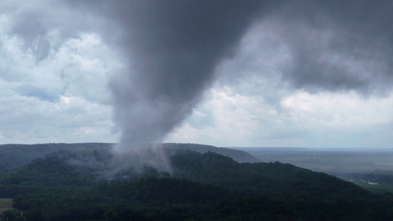 Drone captures tornado racing across Wisconsin