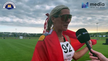 Christa Cain after claiming her second Island Games gold of the week in ...