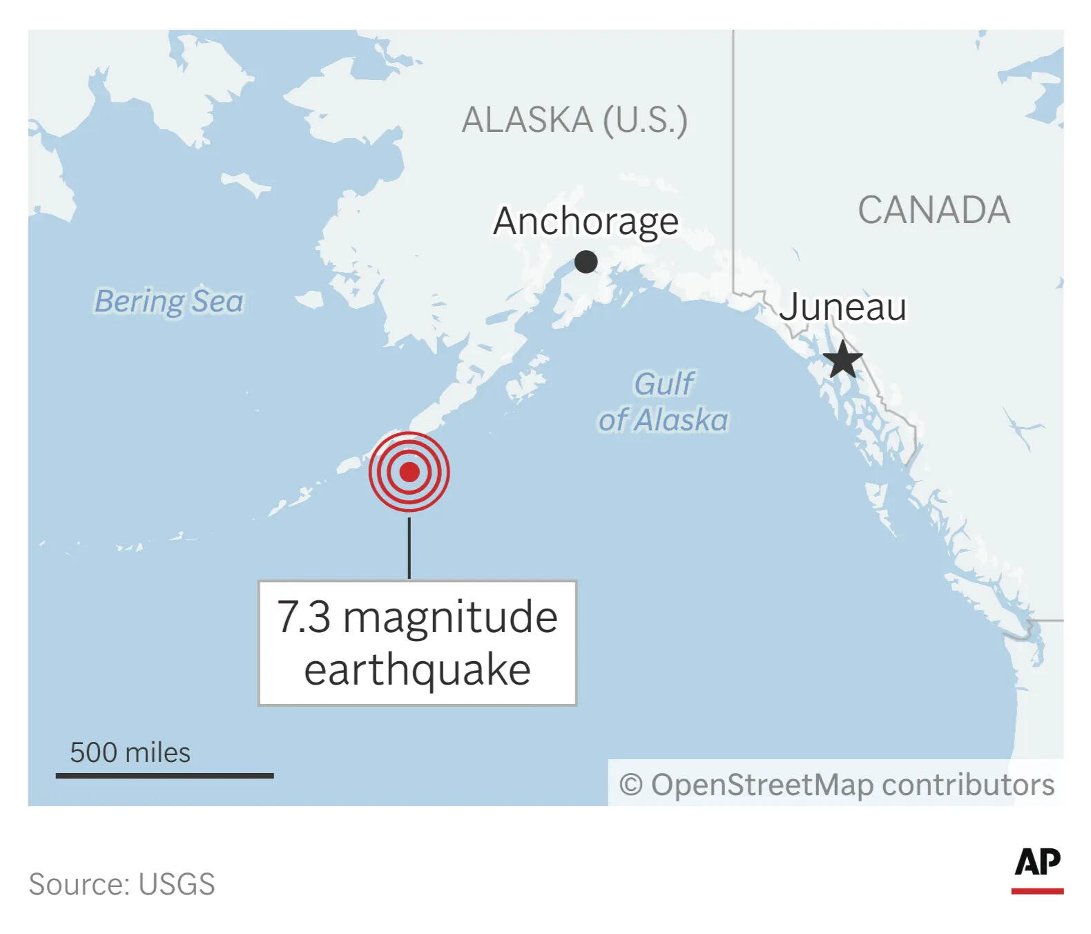 Alaska earthquake of 7.3 magnitude strikes near Sand Point; tsunami ...