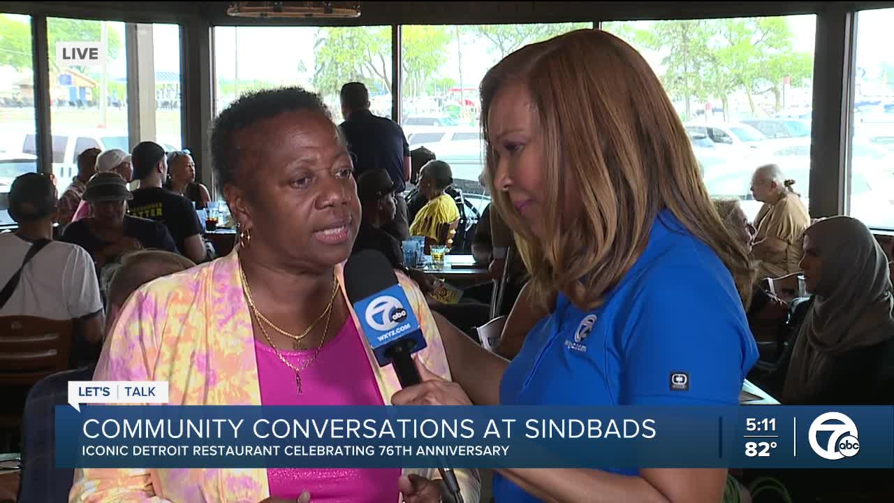 7 News Detroit's 'Let's Talk' is at Sinbad's in Detroit today!