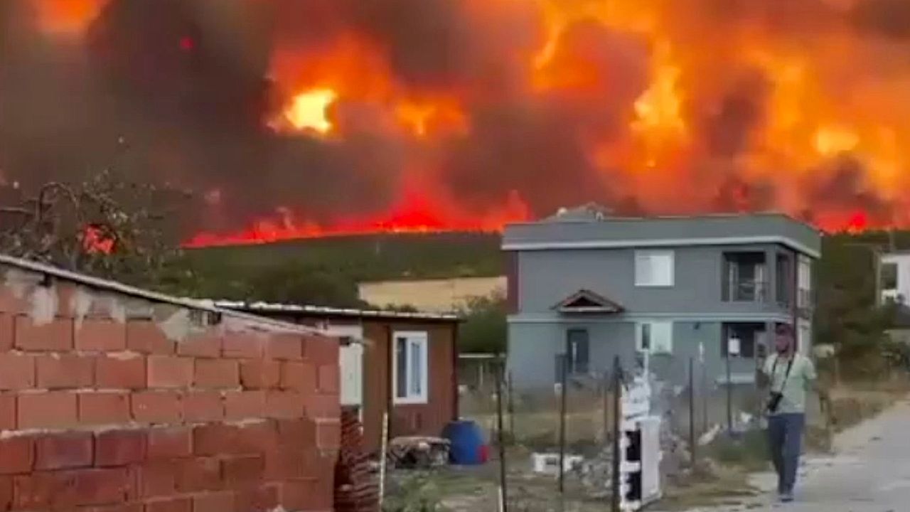Massive wildfires ravage forests in northwestern Turkey