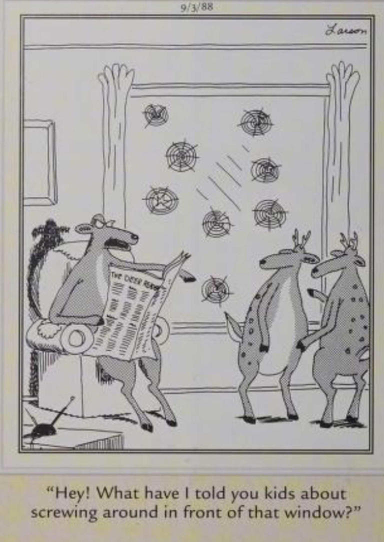 10 Funniest Far Side Comics Where Deer And Hunters Go Head-To-Head