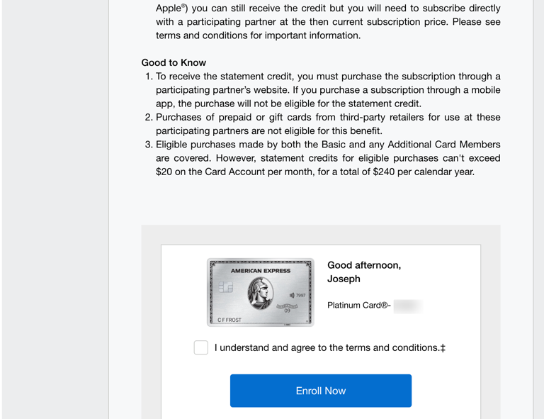 How to use the Amex Platinum digital entertainment credit