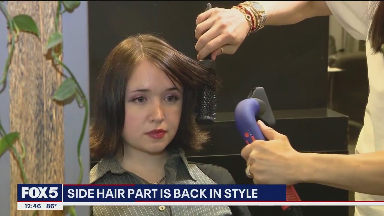 The side part hair trend is back