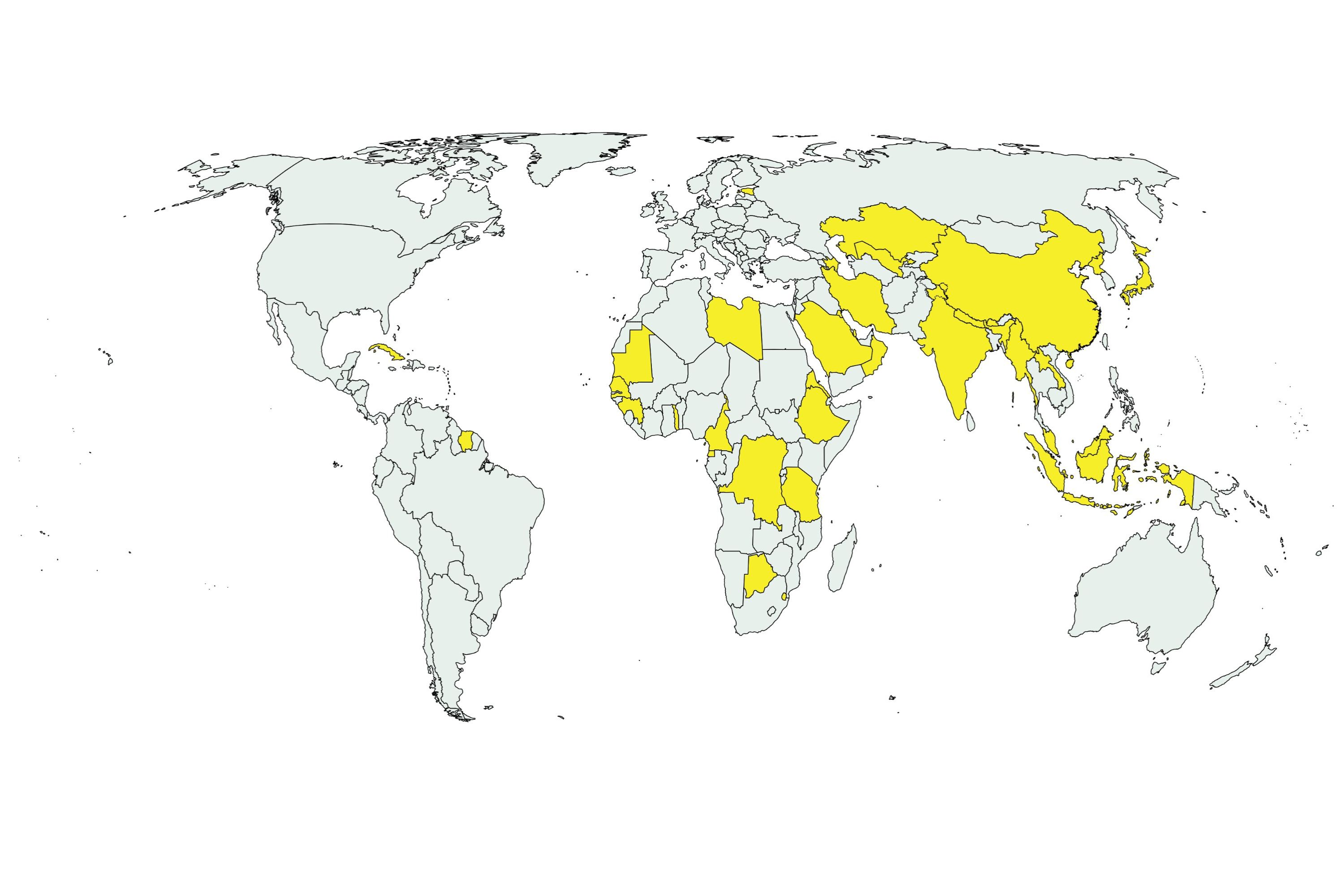 Map shows countries that don't allow dual citizenship