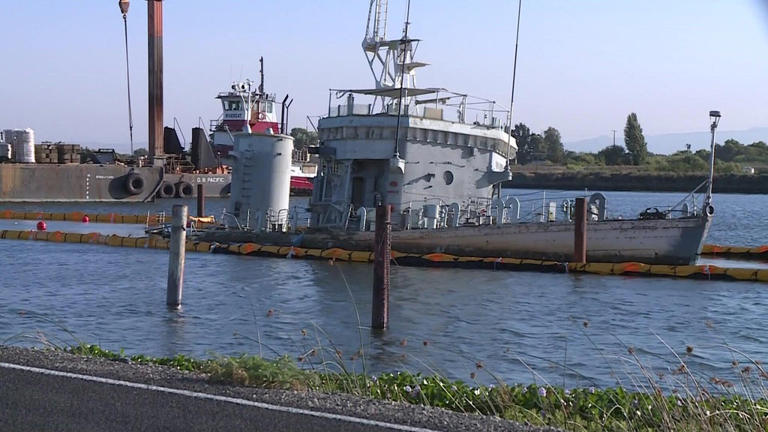 Vintage ship sinking, leaking oil into San Joaquin Delta to be removed