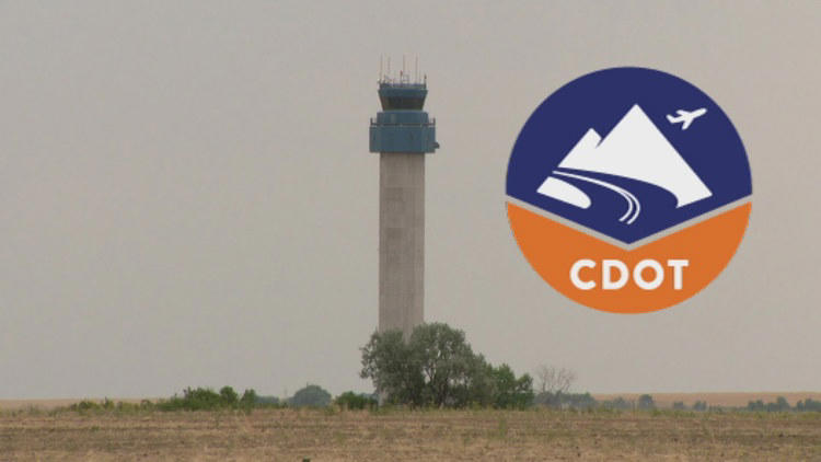 Why does the Colorado Department of Transportation logo have an airplane?