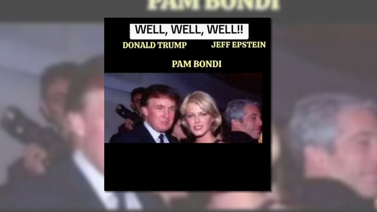 Posts claim photo shows Trump, Epstein and Bondi. They're almost right