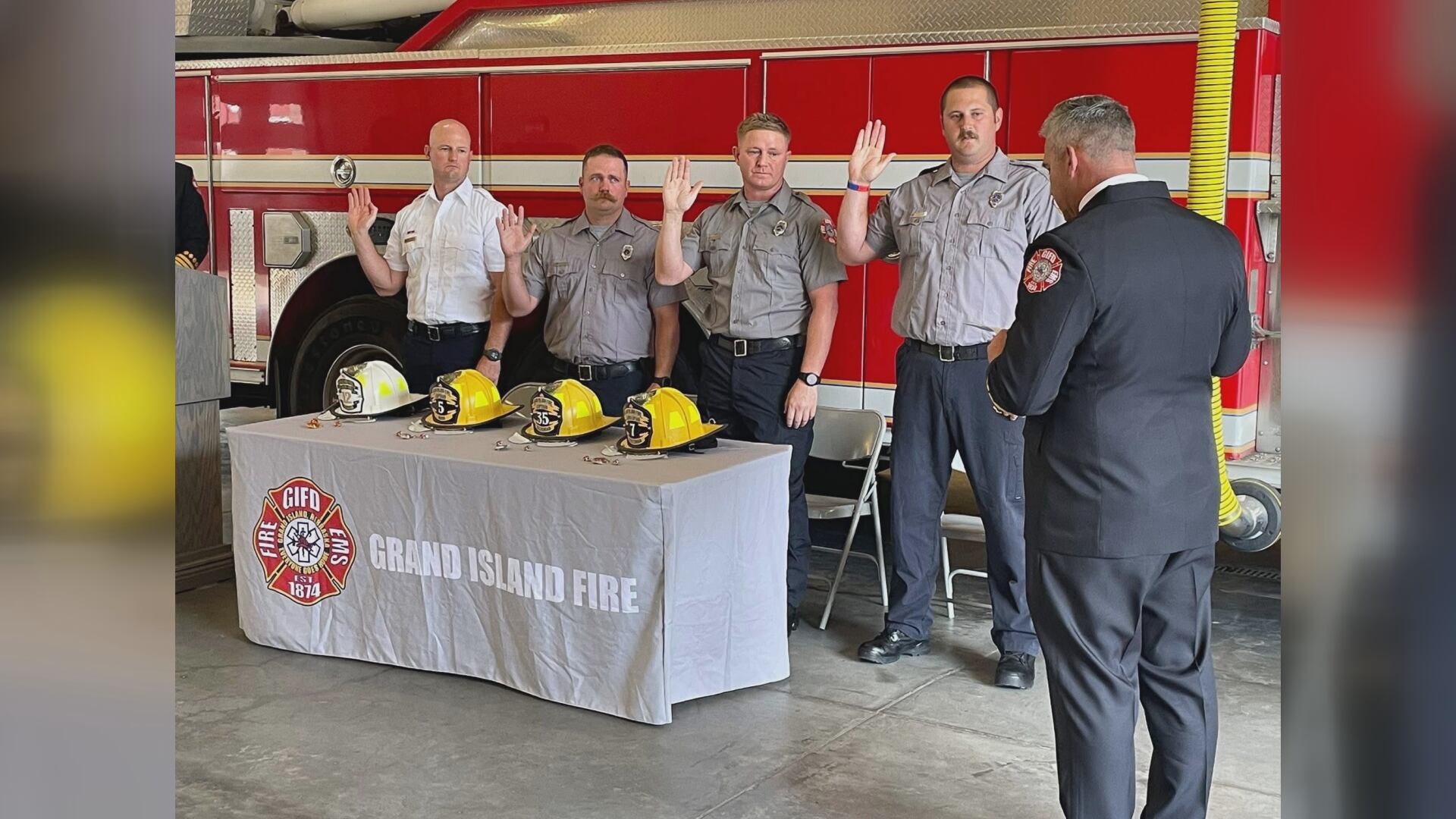 Grand Island Fire Department celebrates firefighters new promotions and ...