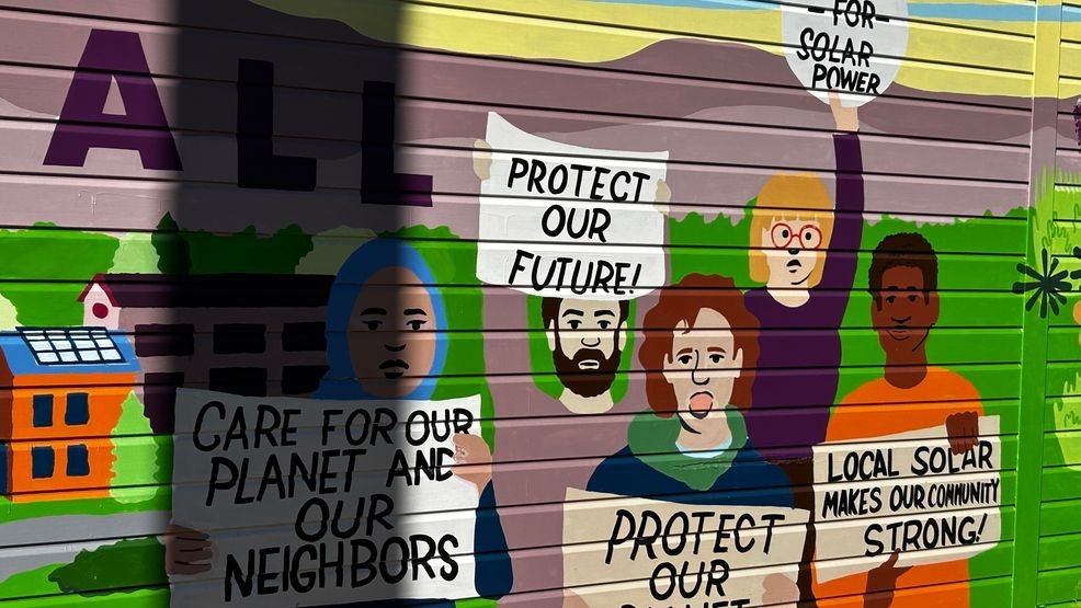 New community solar power mural painted by youth in Boise