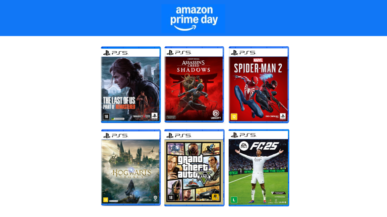 6 jogos para PS5 com 15% de desconto no Amazon Prime Day. Aproveite!