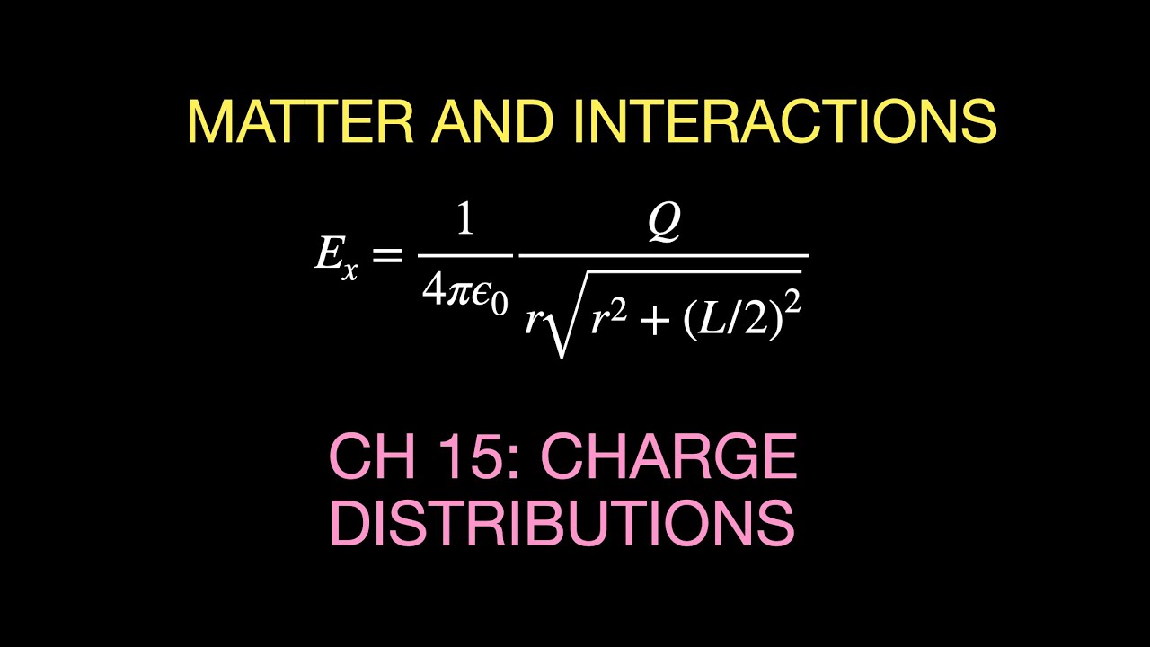 Matter and Interactions Ch 15; Electric Fields and Charge Distributions- Summary