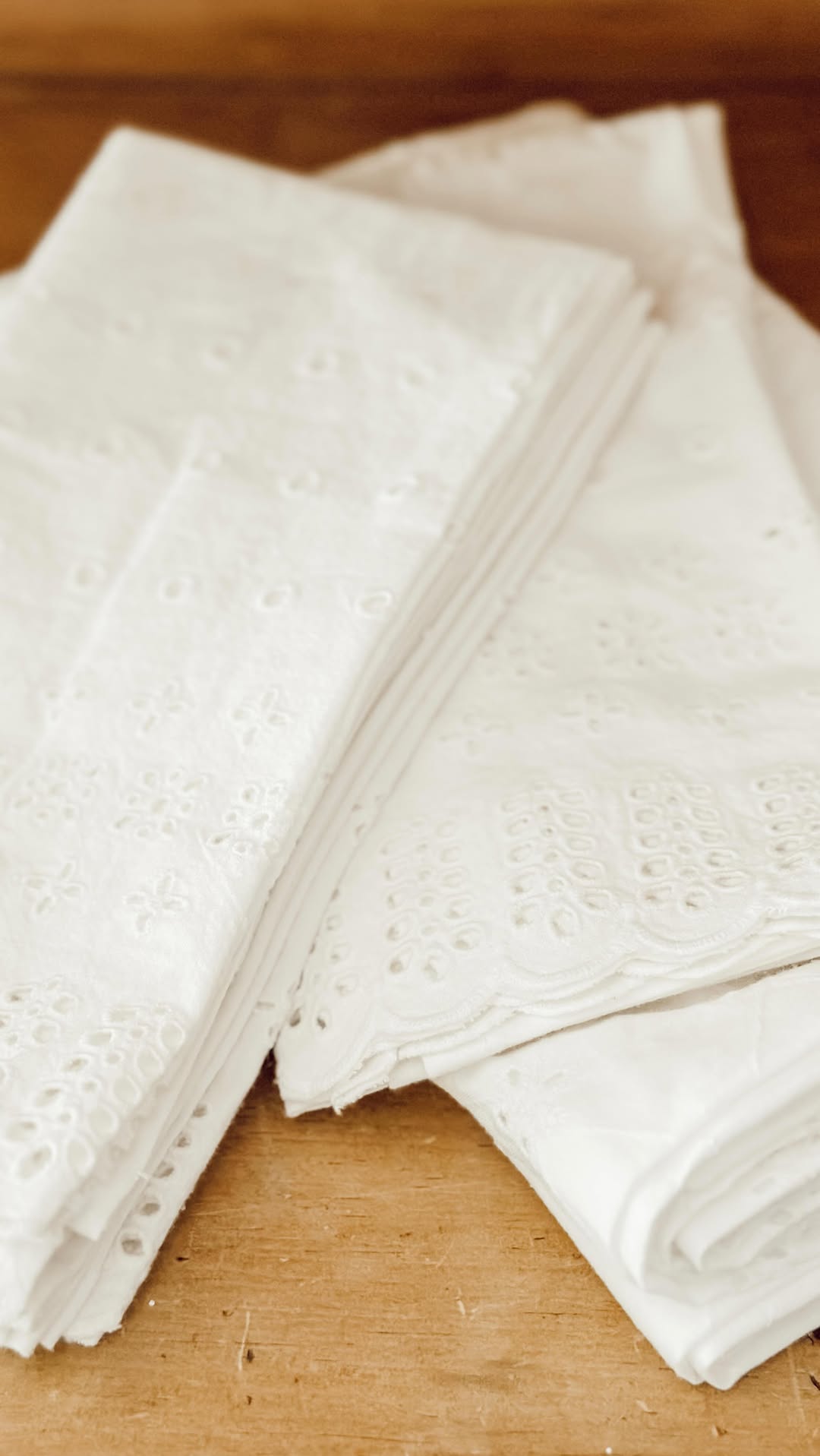 Finally Got My Eyelet Tablecloth from Magnolia — It’s a Dream!