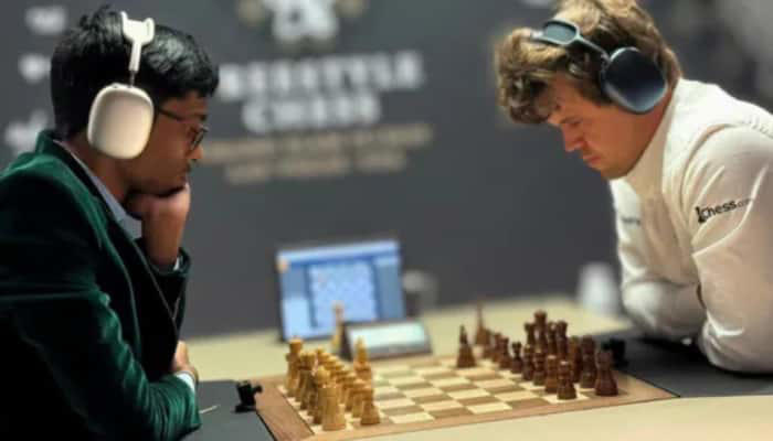R Praggnanandhaa Stuns Magnus Carlsen In Las Vegas, Moves To Joint Lead ...