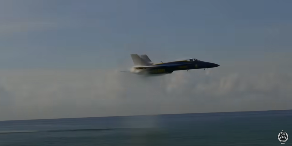 Blue Angels F/A-18 Low Pass Over Pensacola Pier – Loud and Proud!