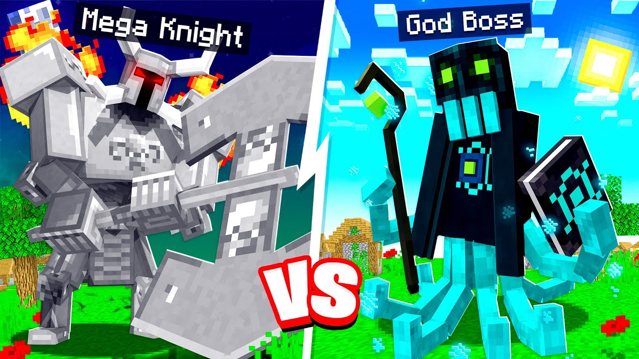 Custom Bosses vs Overpowered Boss in Minecraft