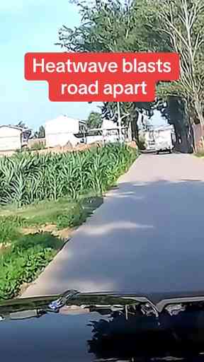 Heatwave Causes Road to Explode