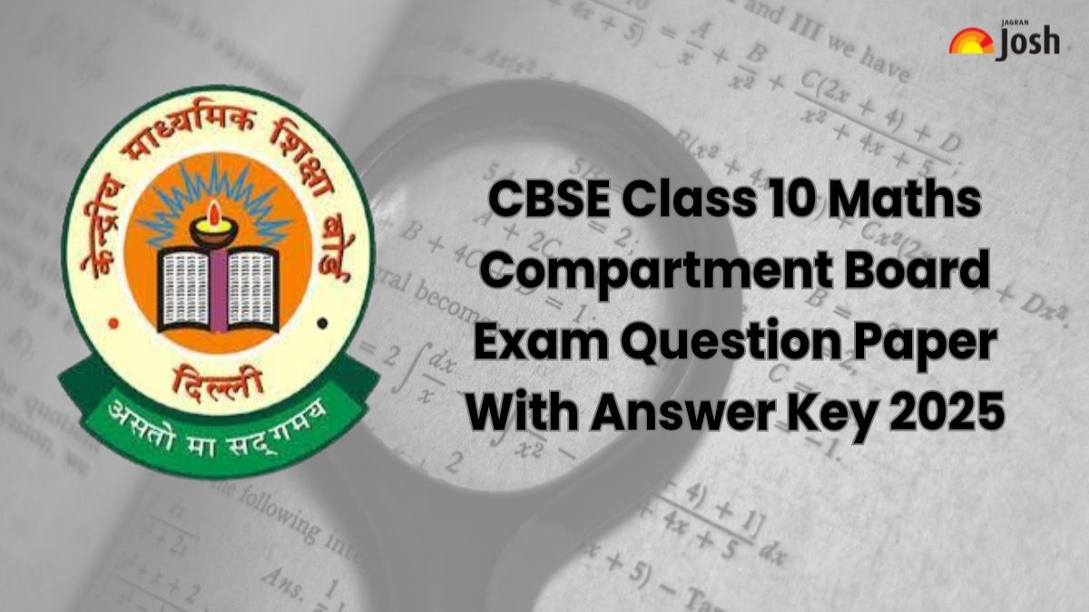 CBSE Class 10th Maths Compartment Exam Question Paper With Answer Key ...
