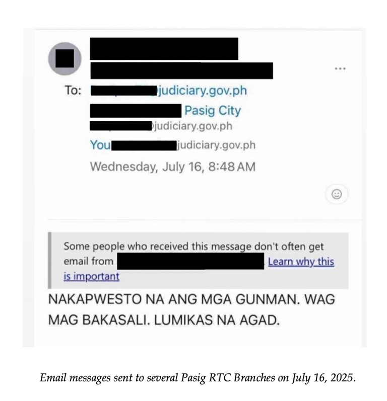 Supreme Court confirms threats vs Pasig RTC judges
