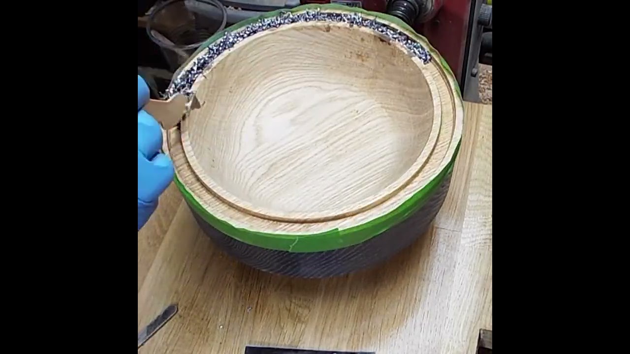 This oak inlay project with resin and aluminium is a showstopper