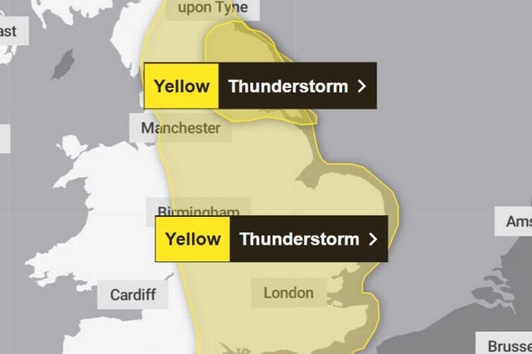 Met Office updates thunderstorm weather warning as key change made